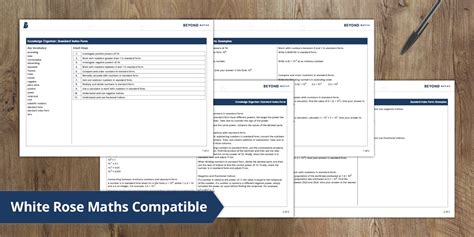👉 standard index form knowledge organiser twinkl