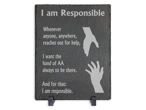 AA Declaration Of Responsibility Laser Engraved Natural Slate Etsy