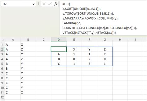 Excel How To Convert A Two Column List To A Matrix Stack Overflow