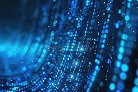 Dynamic Blur Light With Binary Code Zero And One Computer Language