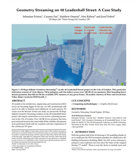 Geometry Streaming On Leadenhall Street A Case Study D Repo