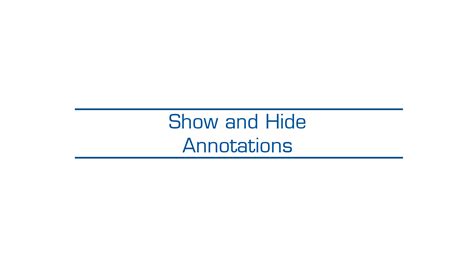 Show And Hide Annotations Resource Hub