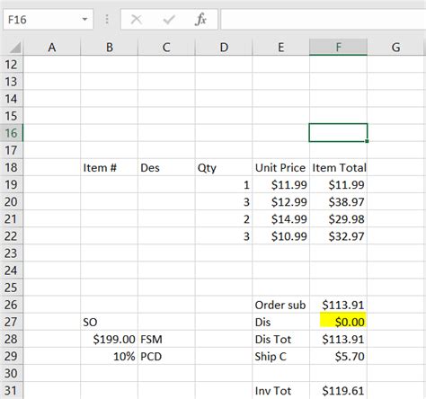Solved In Cell F19 Enter An If Function That Tests Whether The Order Quantity In Cell D19 Is