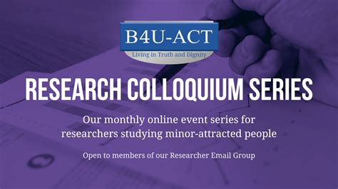 research colloquium series b4u act