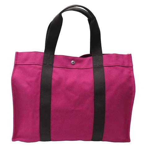 Hermès New Hermes Handbag Tote Herline Fuschia Canvas Tote Pouch Tote