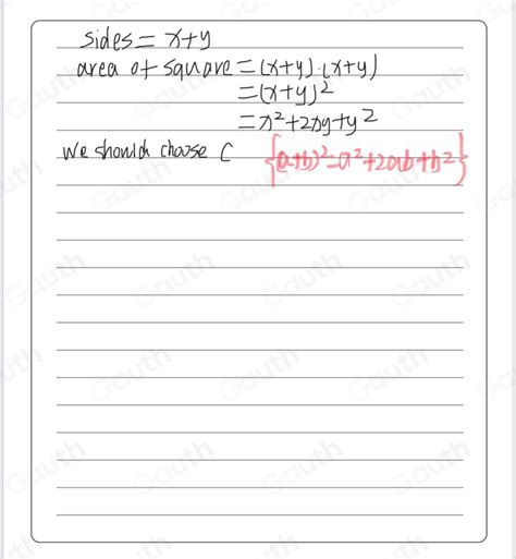 Solved Suppose You Cut A Square Into Two Rectangles As Shown Below Write An Expression For The