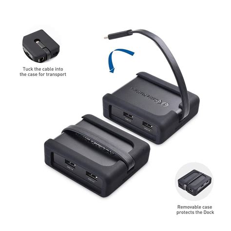 Cable Matters Dual Monitor Usb C Hub With Displayport And W Pd Charging Computers Tech