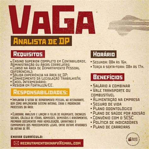 Vaga Oportunidade Ellen Calixto