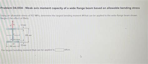 Solved Problem 04 004 ﻿weak Axis Moment Capacity Of A Wide