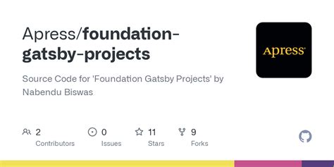 Github Apressfoundation Gatsby Projects Source Code For Foundation