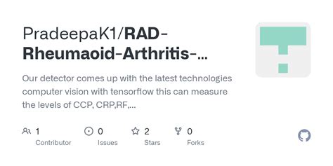 Github Pradeepak1rad Rheumaoid Arthritis Detector Our Detector