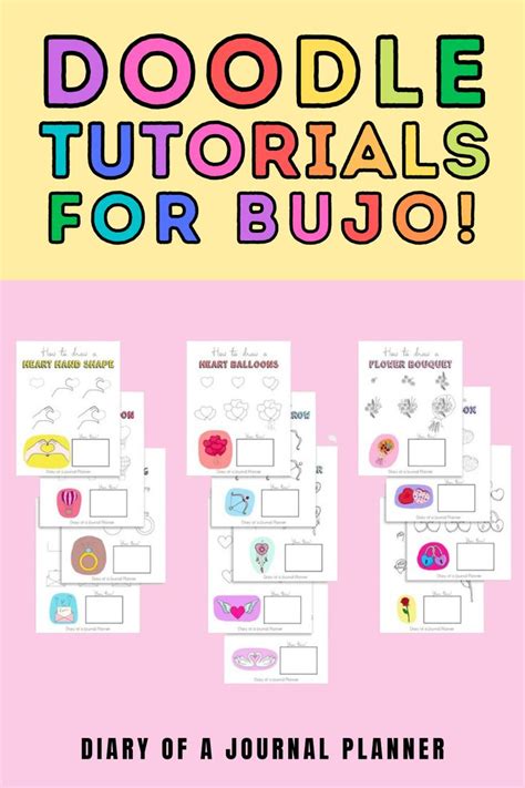 Doodle Tutorial Bundle Step By Step Doodles Learn How To Doodle How To Draw Tutorials