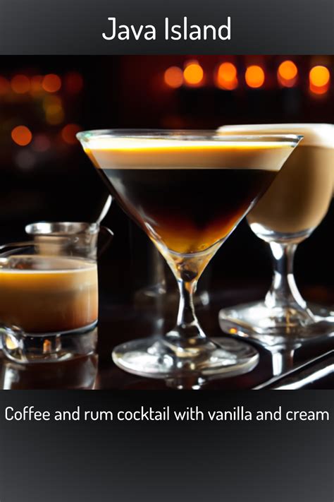 Java Island Coffee And Rum Cocktail With Vanilla And Cream
