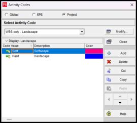 How To Copy Activity Codes From One Project To Another Planning Engineer FZE