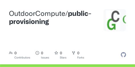 Github Outdoorcomputepublic Provisioning