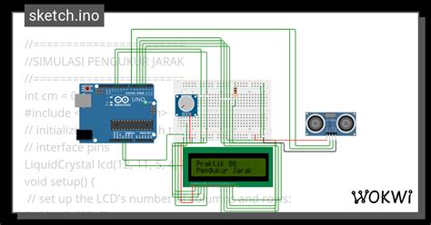 Simulasi Pengukur Jarak Wokwi Esp32 Stm32 Arduino Simulator