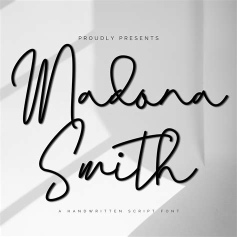 madona smith font handwritten signature script font cursive font
