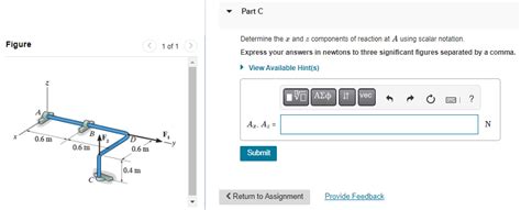 Solved Part A Determine The X And Y Components Of Chegg Com