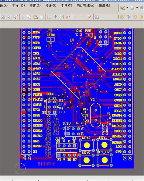 Stm32f103zet6单片机最小系統原理图pcb文件 含oled Stm328