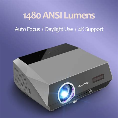 4K Projector with Wifi and Bluetooth for Movie Auto Focus Correction ...