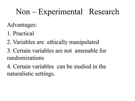 Introduction To Non Experimental Research Non Experimental Research Is