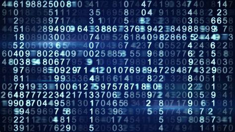 Blue Matrix Style Numbers Computer Generated Seamless Loop Abstract