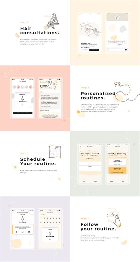 The Hair Routine Mobile App On Behance