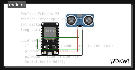 Ultrasonic Wokwi Esp32 Stm32 Arduino Simulator