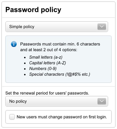 Extended Password Policy Emply
