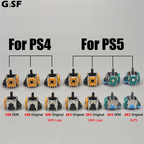 2pcs Joysticks Replacement For Dualsense Ps5 Ps4 Controller 2k3 10k Ohm Analog Stick 3d
