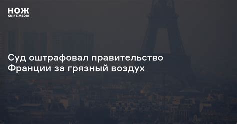 Суд оштрафовал правительство Франции за грязный воздух — Нож