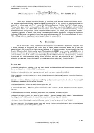 Monitoring And Controlling Of BLDC Motor Using IOT PDF Internet Of Things Internet