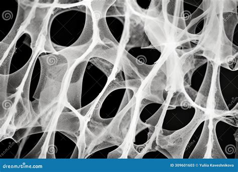Bone Tissue Human Skeleton Under Microscope Cells Structure Medical Science Biology Background