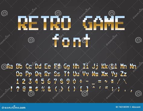 8 Bit Pixel Retro Neon Alphabet Letters Eps8 Vector 51416075