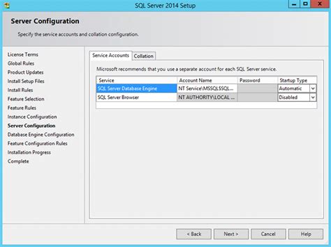 sql server 2014 installation