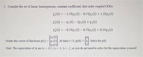 Solved 2 Consider The Set Of Linear Homogeneous