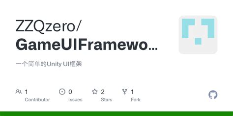 Github Zzqzerogameuiframework 一个简单的unity Ui框架 Github Zzqzerogameuiframework 一个简单的unity Ui框架
