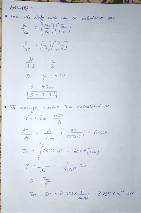 [solved] Refer To The Given Flyback Converter Circuit Diagram If V0 Is