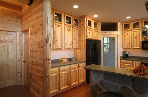 Knotty Pine Cabinets And Countertops