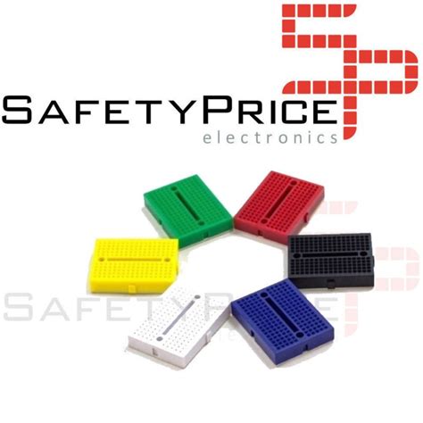 5x Mini Breadboard 170 Puntos 5 Colores Safetyprice Electronics