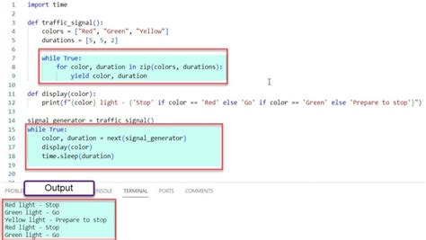 traffic signal program in python [4 approaches]