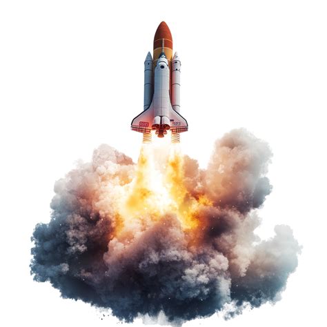 A Rocket Launches With A Fiery Explosion And Smoke Billowing Into The