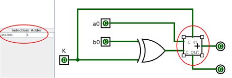 Digital Logic 3 Bit Subtractor Using Full Adders In Logisim Store Results In A D Flipflop