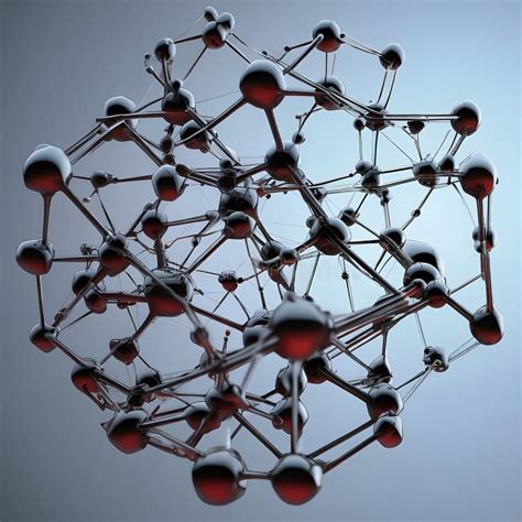 Futuristic Molecular Nanotechnology Network Structure Stock Illustration Illustration Of