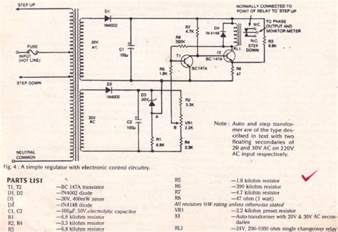 Simple Mains Voltage Stabilizer Circuit Making Easy Circuits