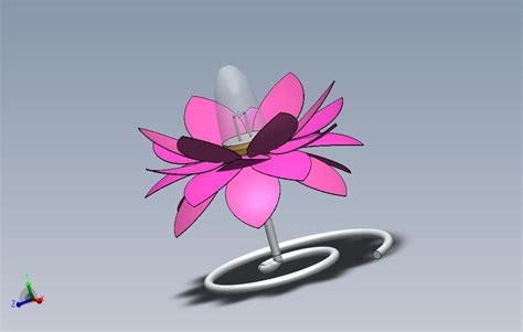 莲花灯solidworks 2015模型图纸免费下载 懒石网