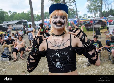 An Attendee Poses For A Photo During The 2022 Gathering Of The Juggalos