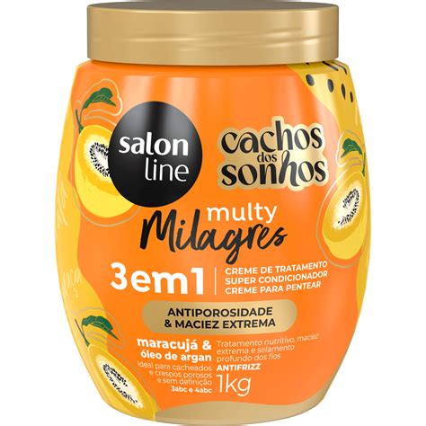 Creme De Tratamento Salon Line Multy Milagres Antiporosidade Cachos Dos