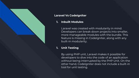 Ppt Laravel Vs Codeigniter A Battle Of The Best Php Framework Powerpoint Presentation Id
