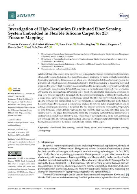 Pdf Investigation Of High Resolution Distributed Fiber Sensing System Embedded In Flexible
